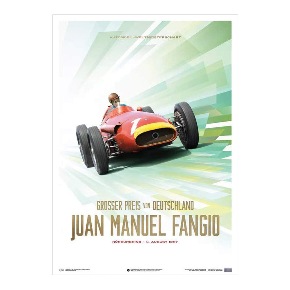 Design Poster 250 F Fangio 1957 – Maseratistore